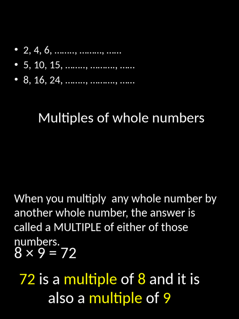 Recognizing Whole Number Multiples | PDF