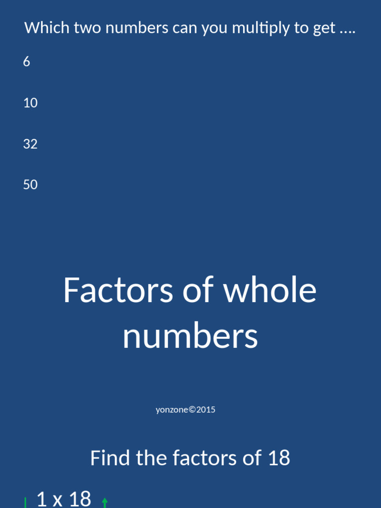1.2 Factors of Whole Numbers | PDF