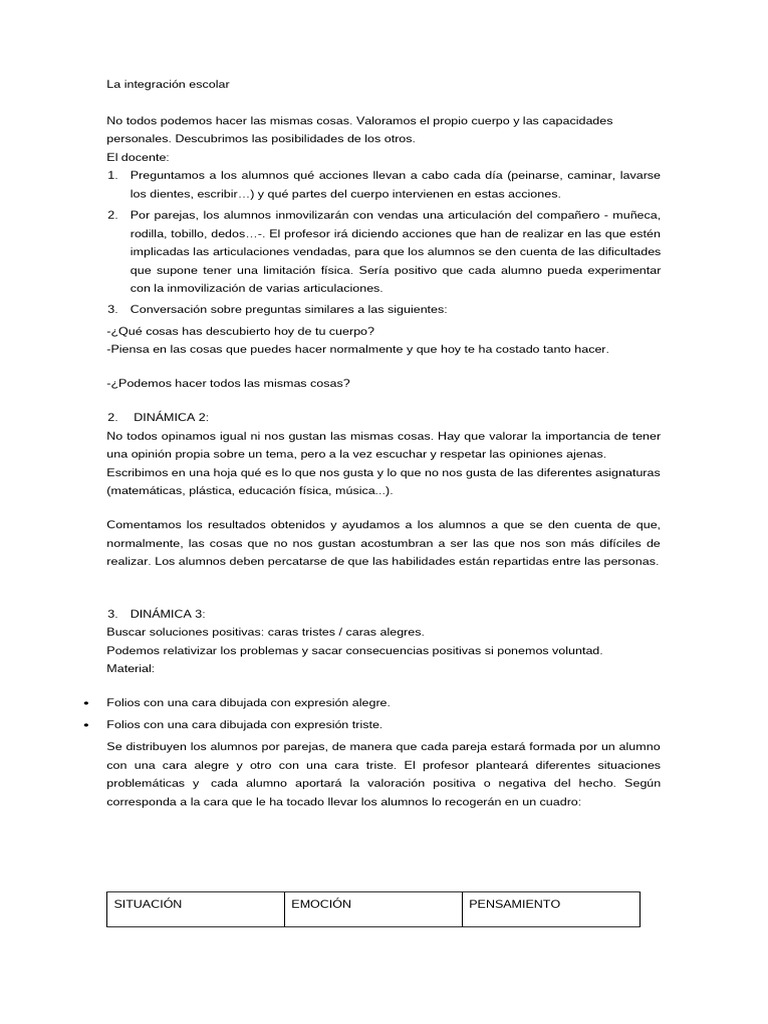Integración escolar y habilidades sociales | PDF