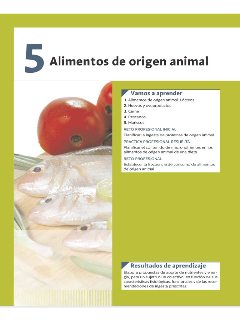 U05 Alimentos de Origen Animal | PDF