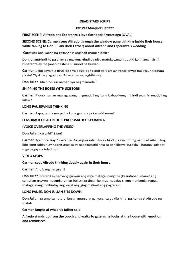Dead Stars Script | PDF
