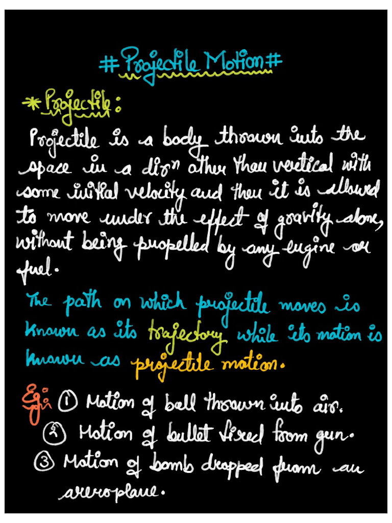 Projectile Motion | PDF