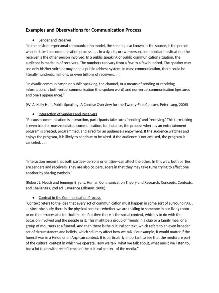 Understanding the Communication Process | PDF | Communication | Human ...
