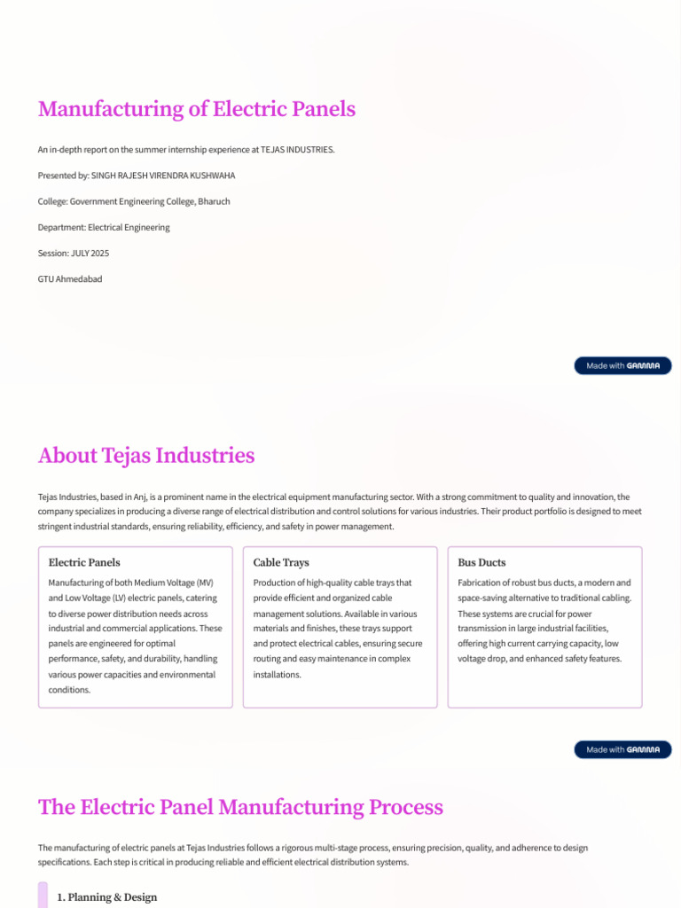 Electric Panel Manufacturing Process Overview | PDF | Insulator ...