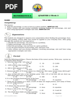 Q2 Mathematics 6 - Module 3 | PDF | Percentage | Interest