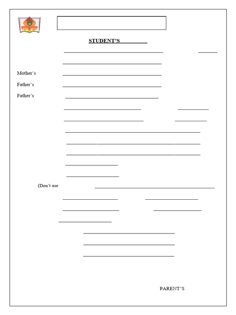 Student's Biodata Format (1) (2) (1) | PDF