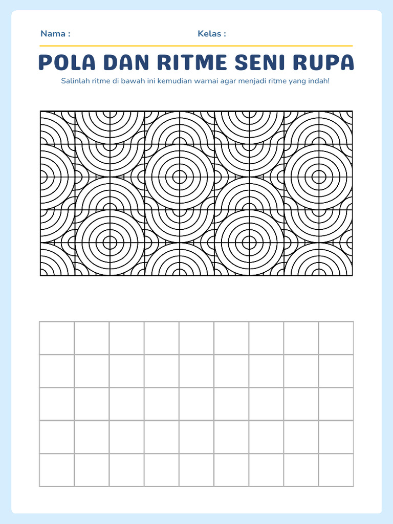 Pola Dan Ritme Seni Rupa Lembar Kerja Biru Ilustratif | PDF