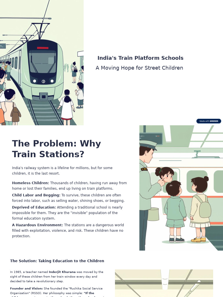 Indias Train Platform Schools | PDF | Learning