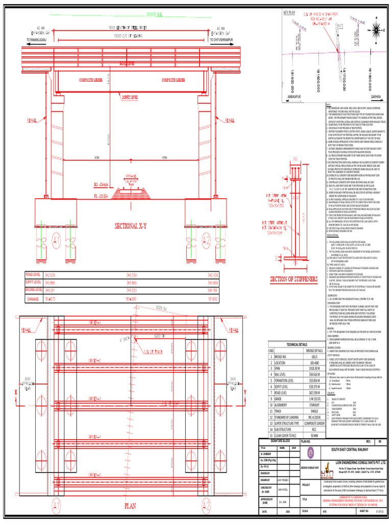 General Arrangement Drawing for ROB 181/1 | PDF | Road | Concrete