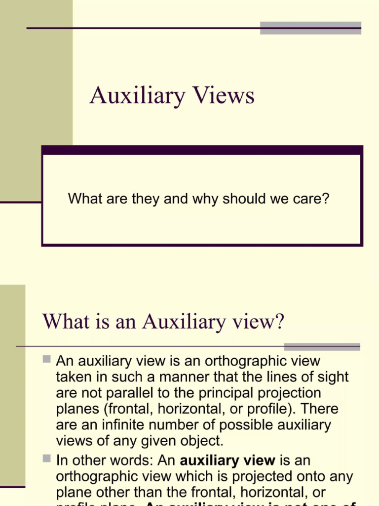 Auxiliary Views | PDF