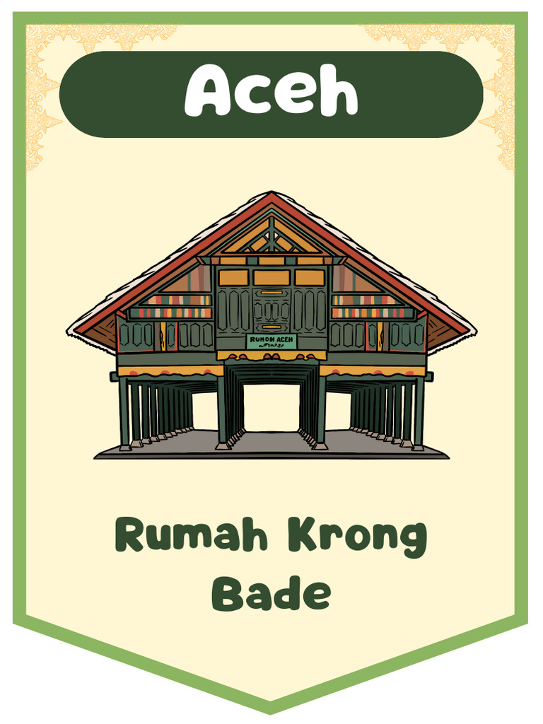 Rumah Adat Bendera Bunting Budaya Indonesia Hijau Merah Ilustratif | PDF