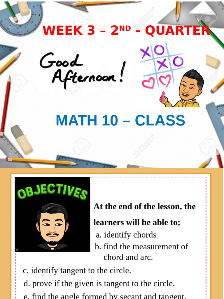 WEEK 3 2nd Quarter 2024 | PDF | Circle | Perpendicular