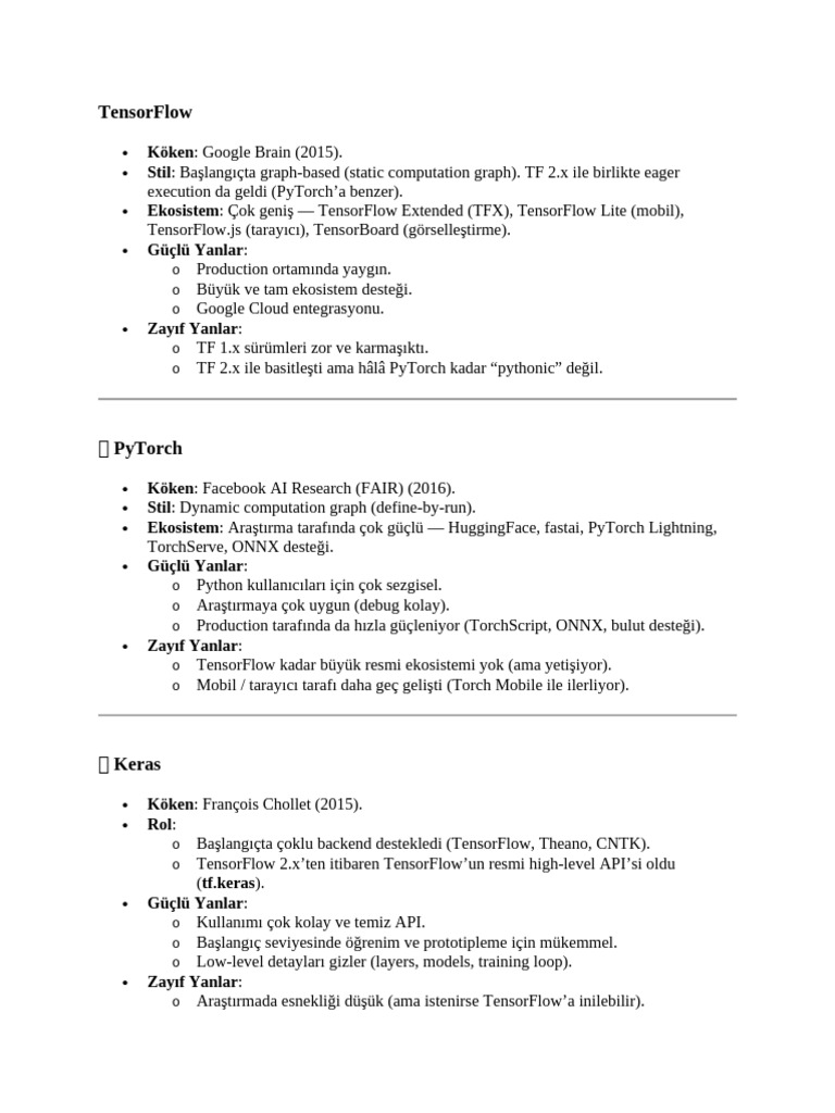 2025 Aug TensorFlow Vs Pytorch | PDF