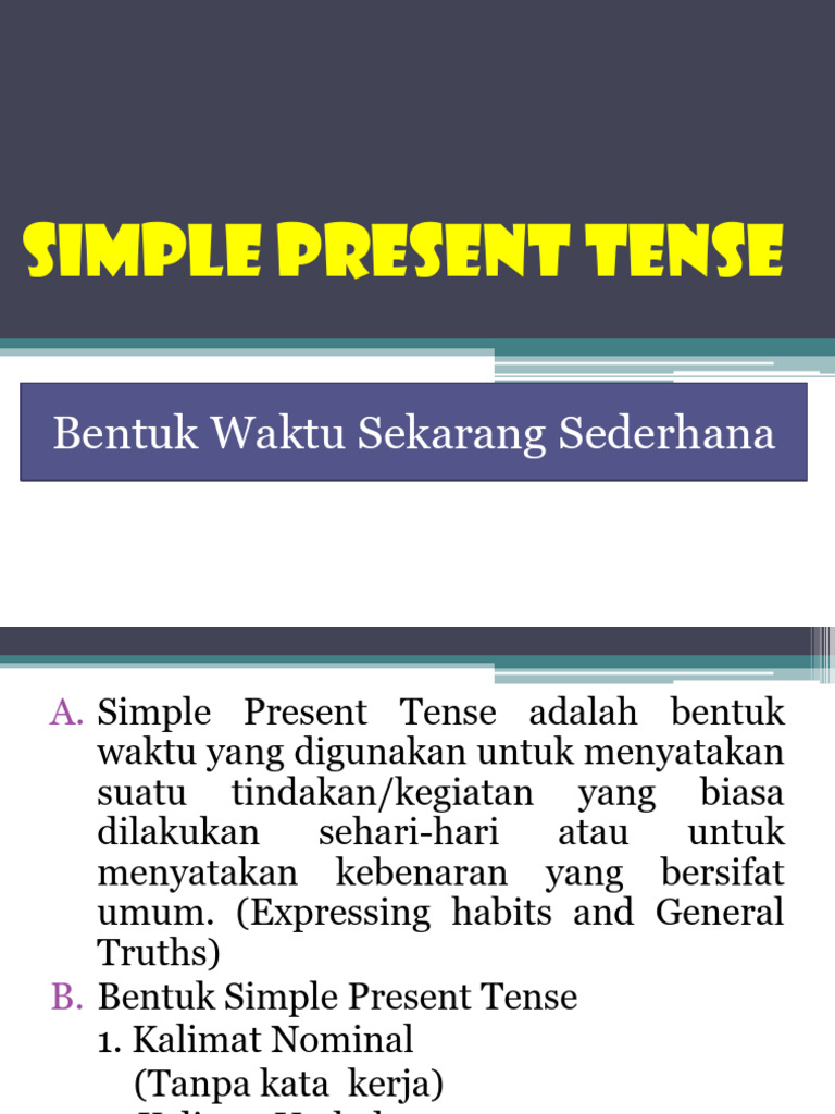 Understanding Simple Present Tense | PDF | Language Families ...