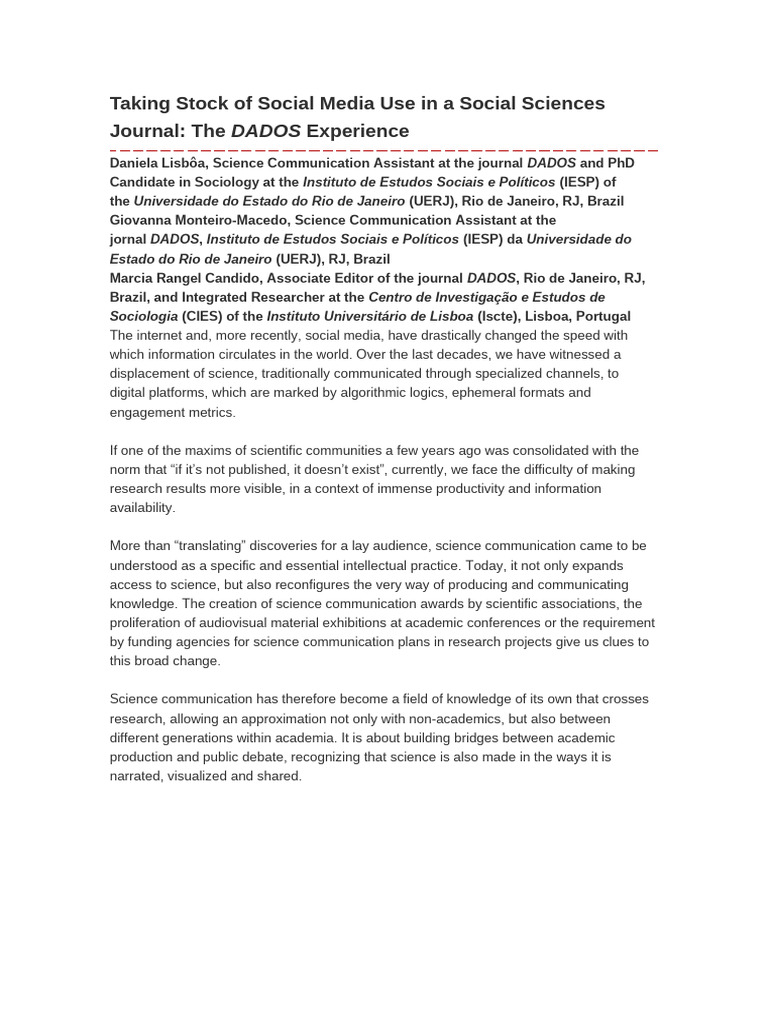 Evaluating Social Media in Social Science | PDF