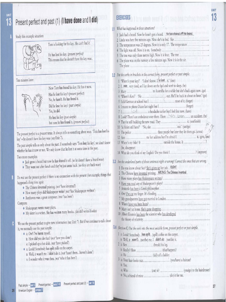Simple Past Vs Present Perfect Workshop | PDF