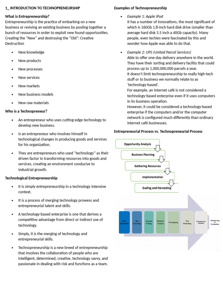 Introduction to Technopreneurship | PDF | Entrepreneurship | Business ...
