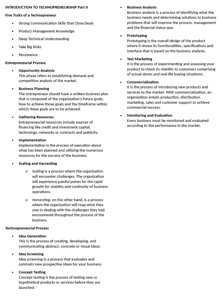 2 - Introduction To Technopreneurship Part II | PDF | Entrepreneurship ...