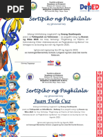 Sertipiko NG Pagkilala, Recognition | PDF