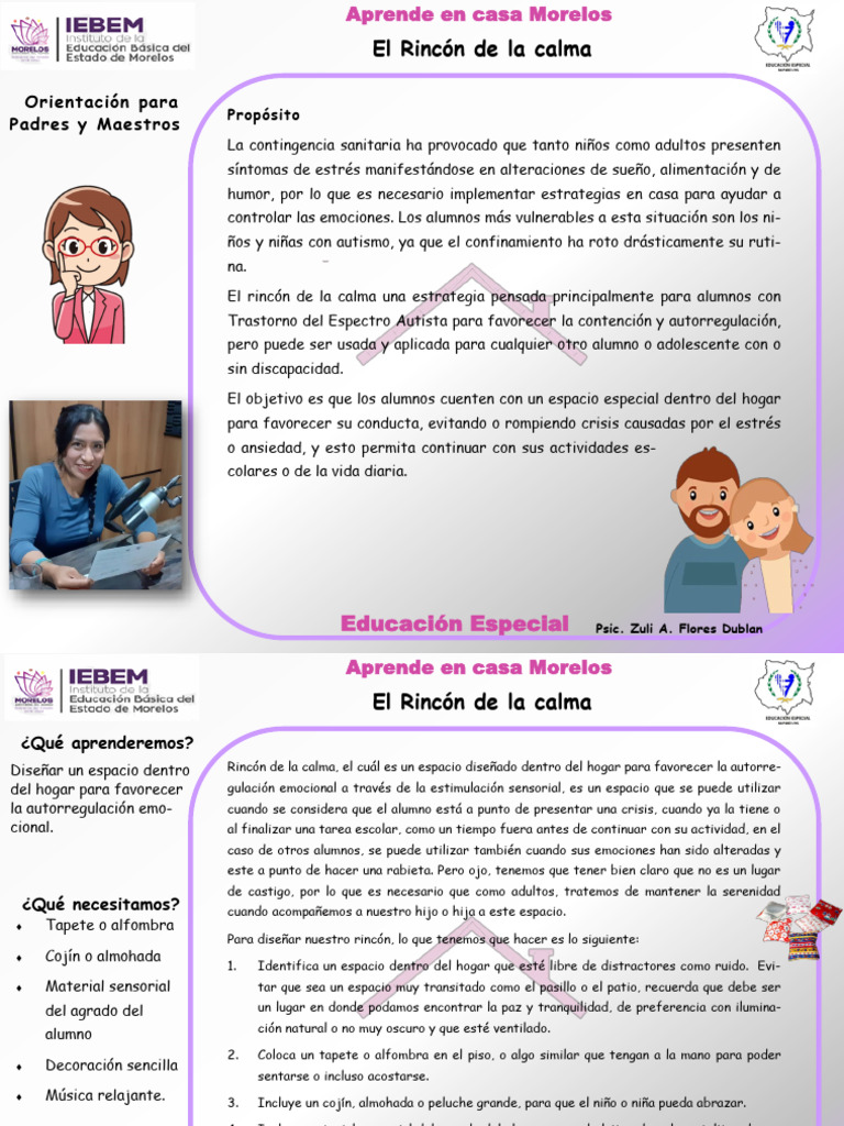 Rincón de la Calma: Autorregulación Emocional | PDF | Autorregulación ...