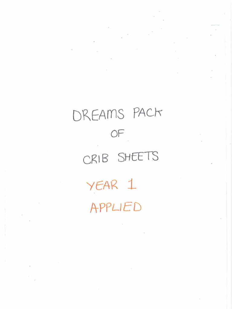 Revision Crib Pack Applied Y1 | PDF