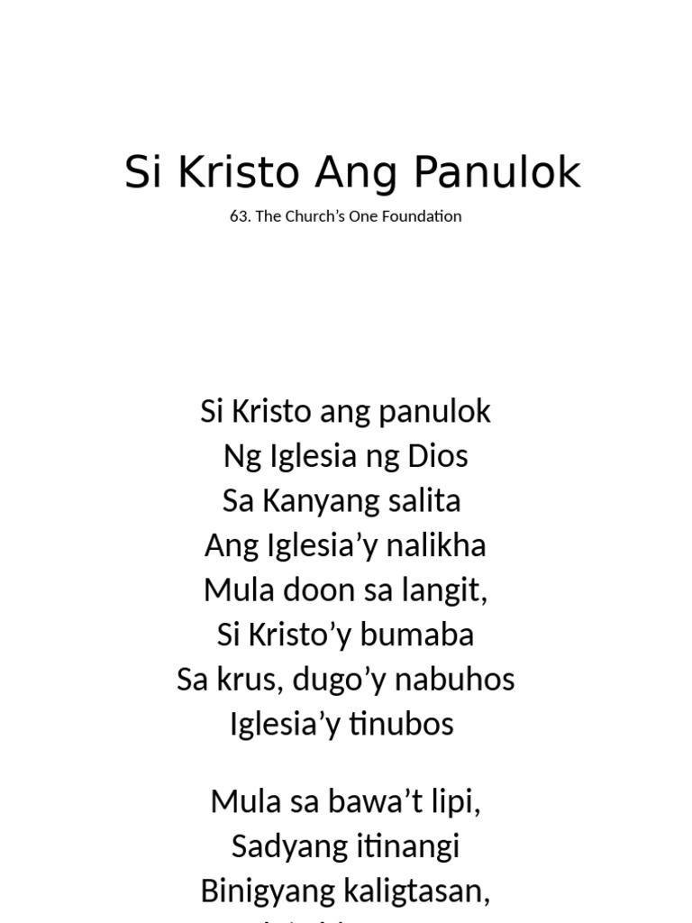 Si Kristo Ang Panulok | PDF