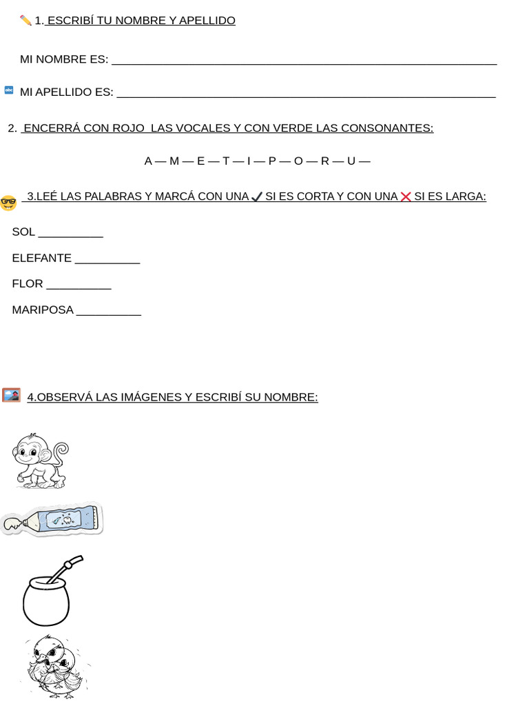 Repaso Primer Grado | PDF