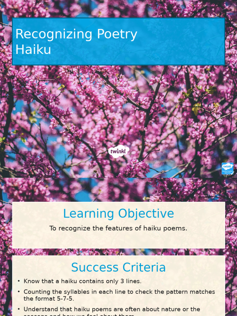 Haiku Powerpoint | PDF | Haiku | Poetry