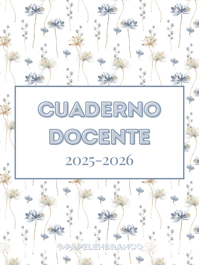 Cuaderno de Profe 2025 2026 Modelo Azul | PDF