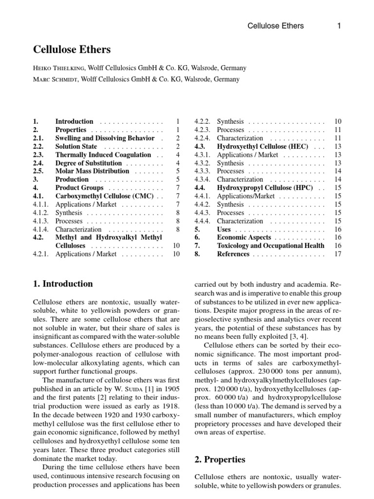 Cellulose Ethers | Solubility | Solution