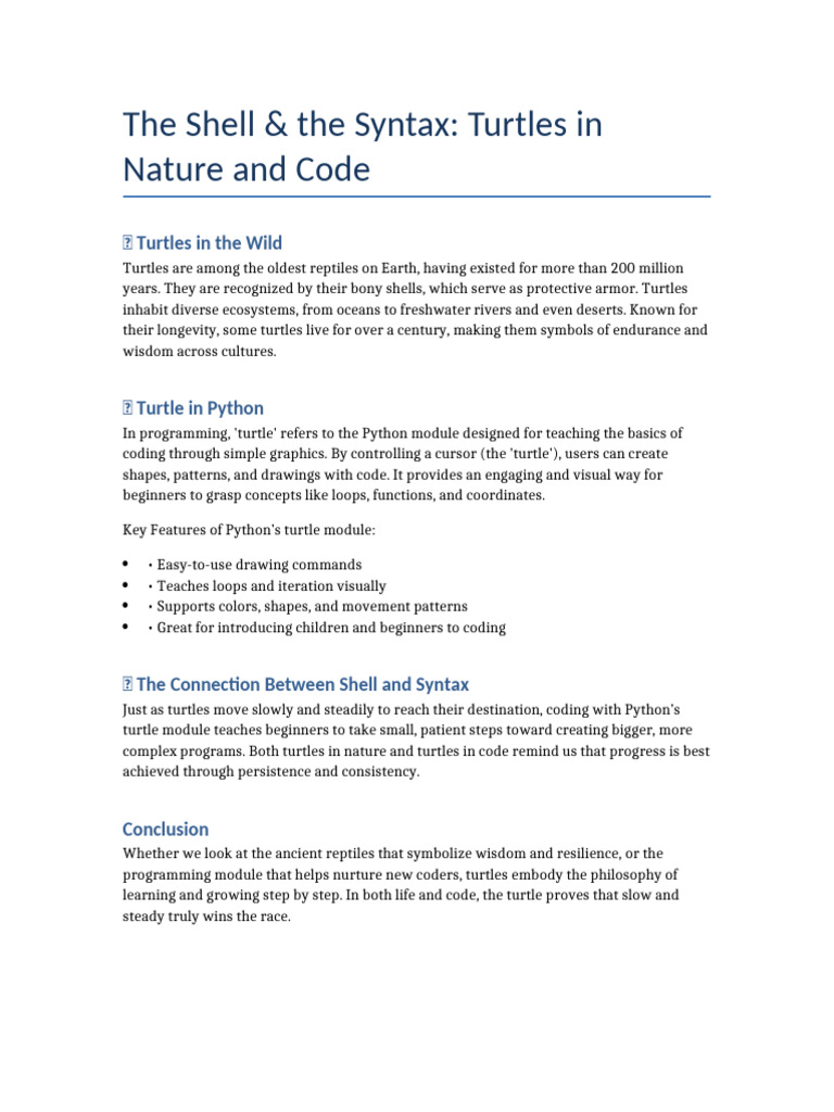The Shell and The Syntax Turtles | PDF