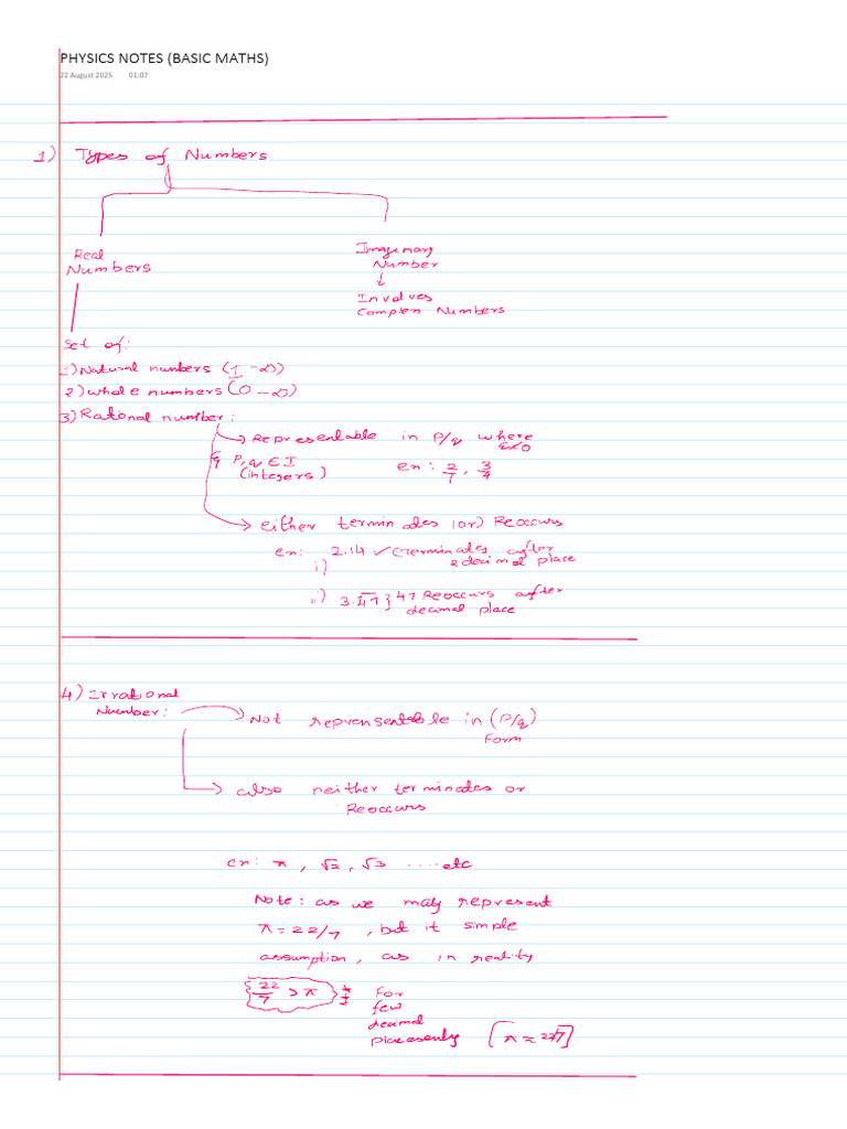 Physics Notes Basic Maths | PDF