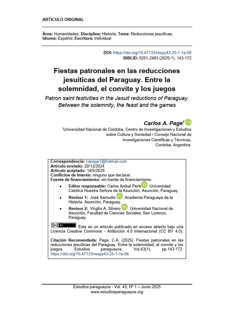 Fiestas patronales en reducciones guaraníes | PDF | Paraguay | Rituales