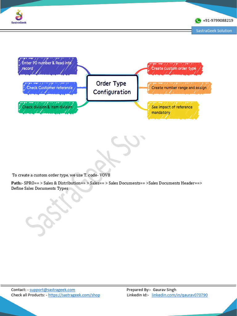SAP SD - Order Type Configuration-1 | PDF | Computing
