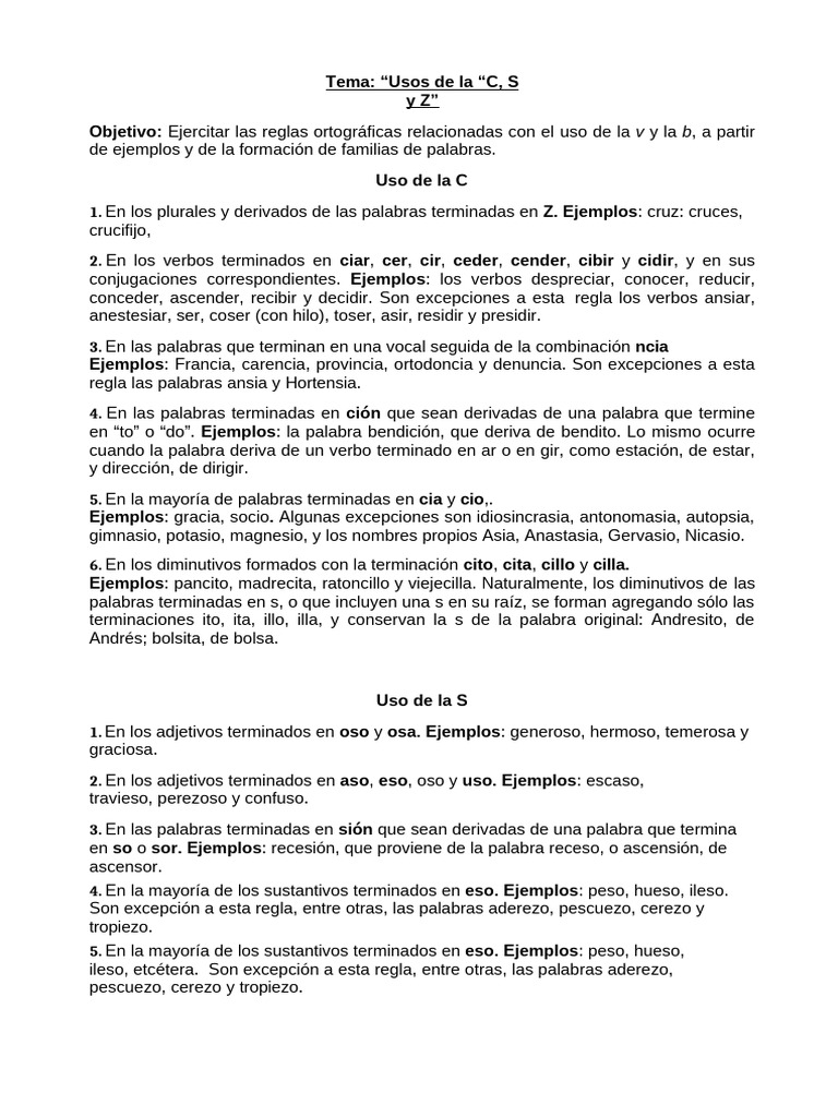 Teórica C, S y Z | PDF | Lingüística | Morfología