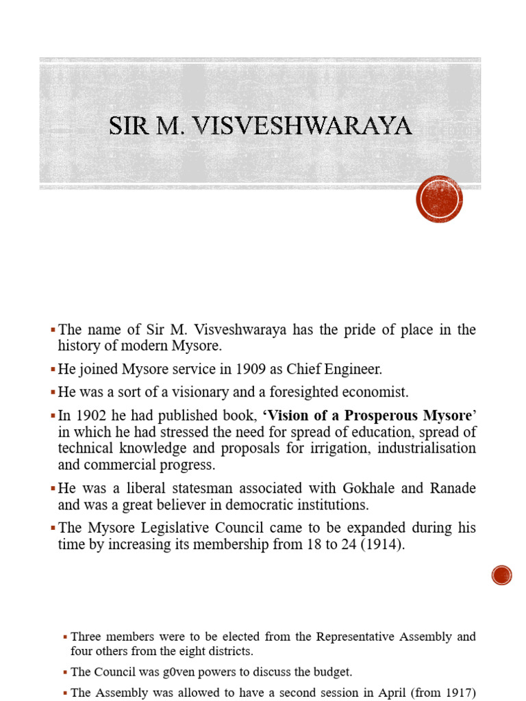 Sir M Vishveshwarya | PDF | Economies