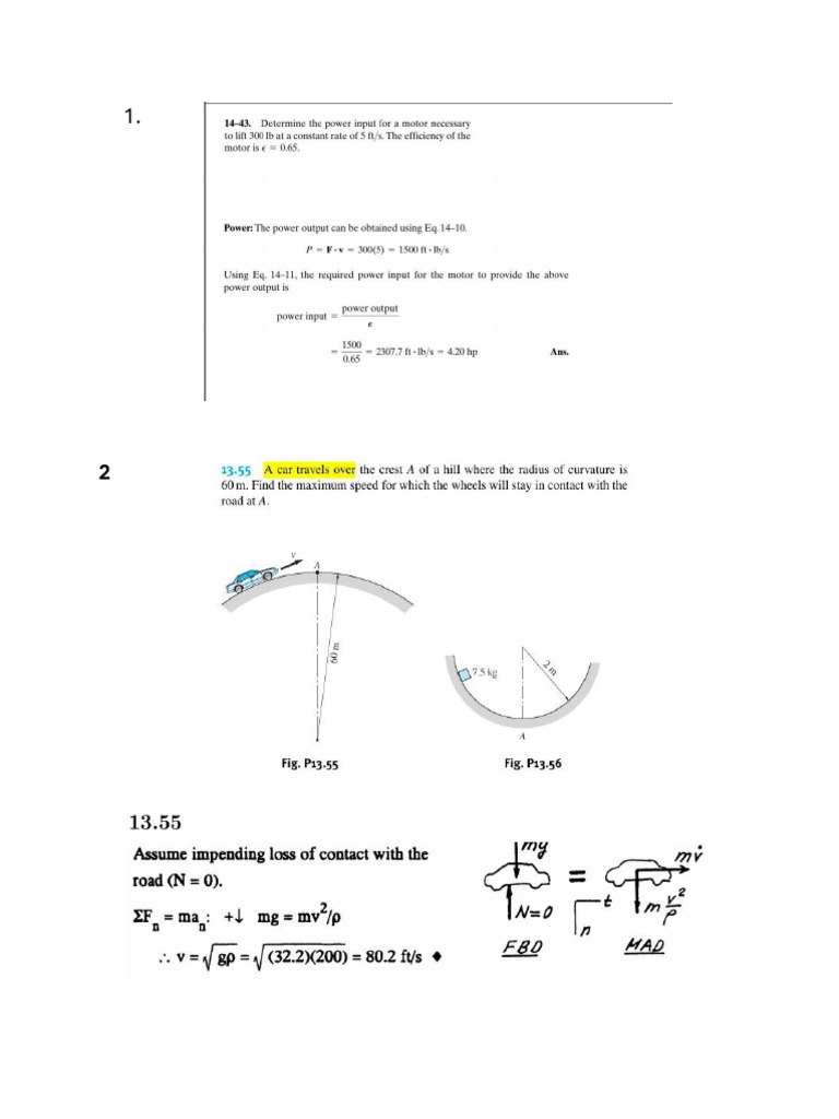 Exam 2 Set B Dynamics | PDF