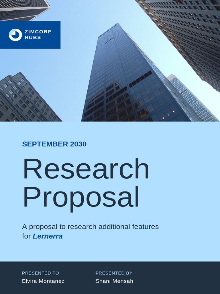 Research Proposal in Light Blue Blue Color Block Style | PDF | Business ...