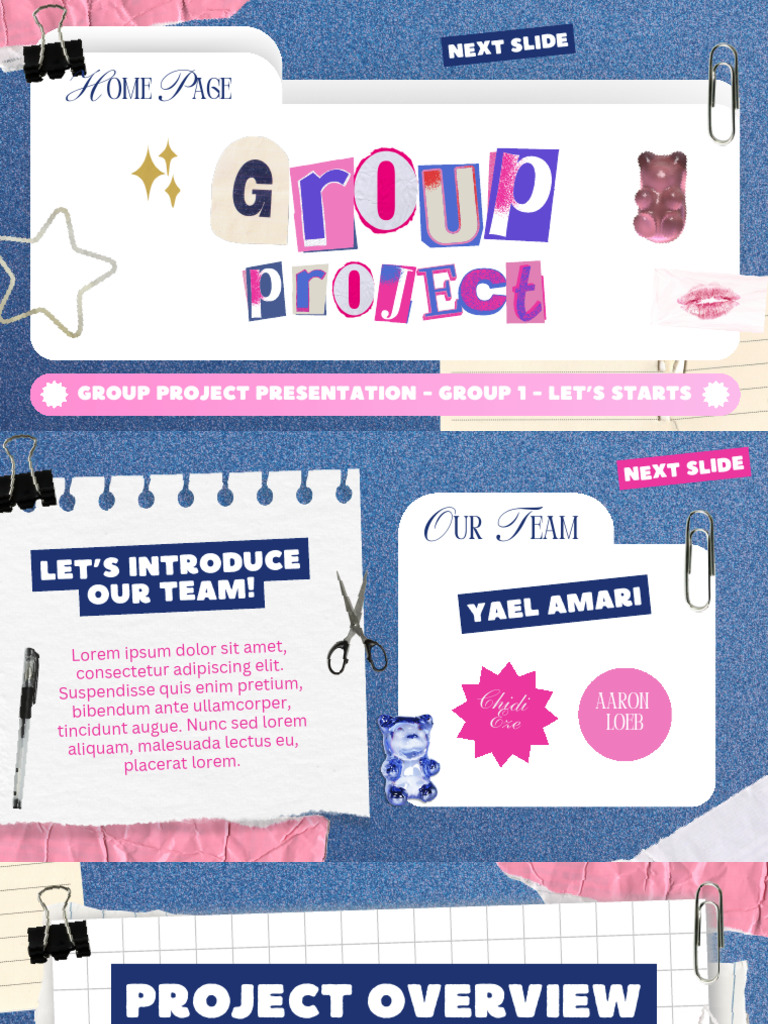Blue and Pink Modern Y2K Group Project Presentation | PDF