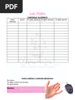 Planilha Diária para Controle Da Glicemia | PDF
