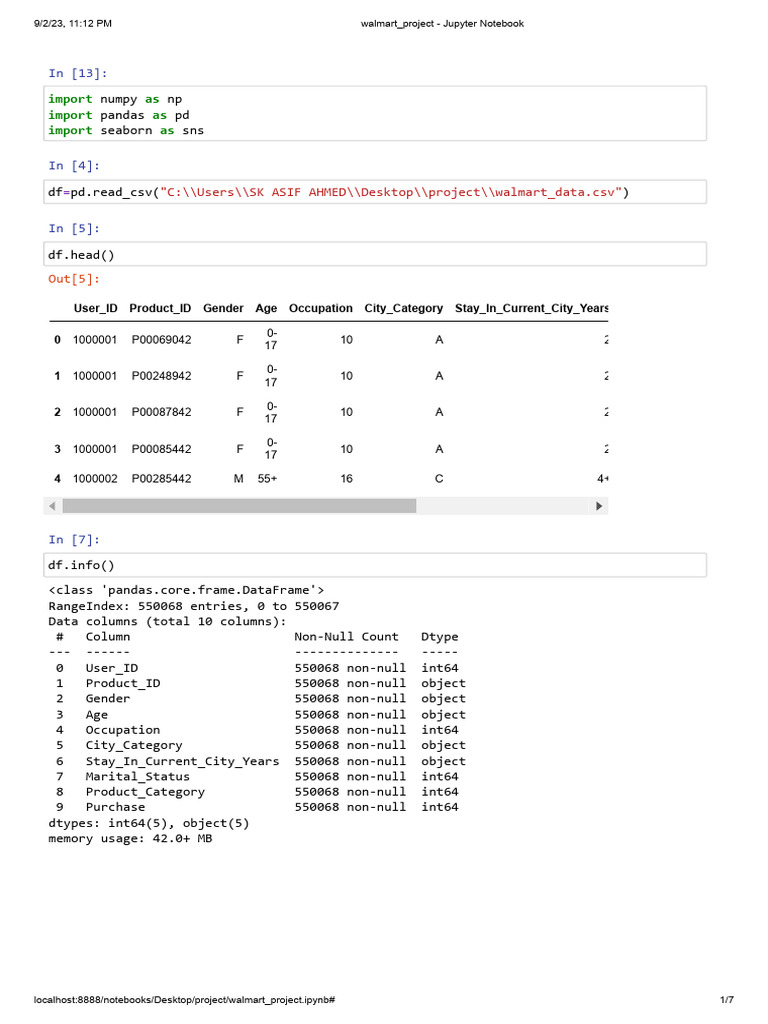 Walmart - Project - Jupyter Notebook | PDF | Computer Programming | Computing