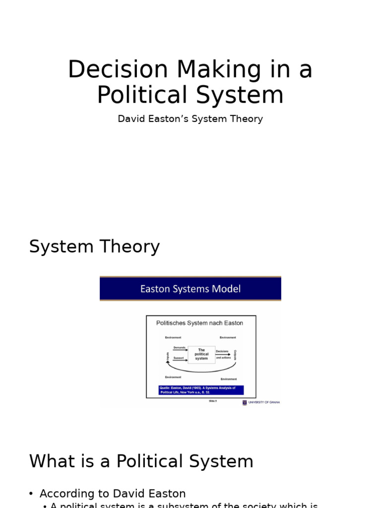 ZHD Lecture 10 Decision Making in A Political System | PDF