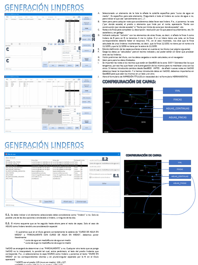 Configuración de Linderos en ValCAD | PDF