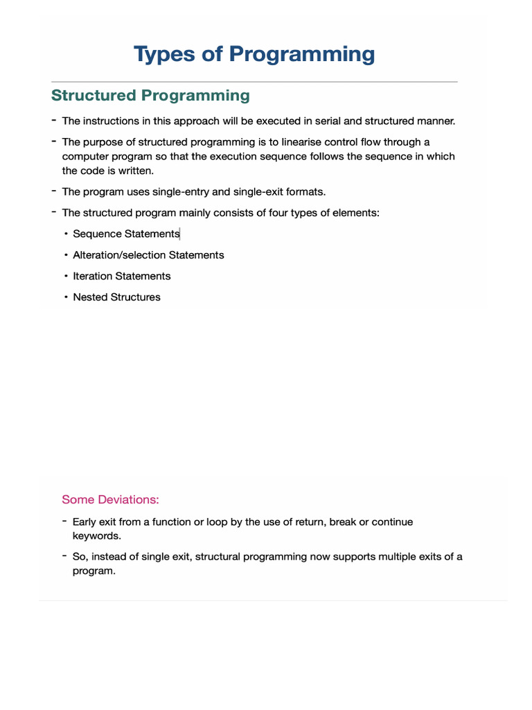 Lec 1 Types of Programming | PDF