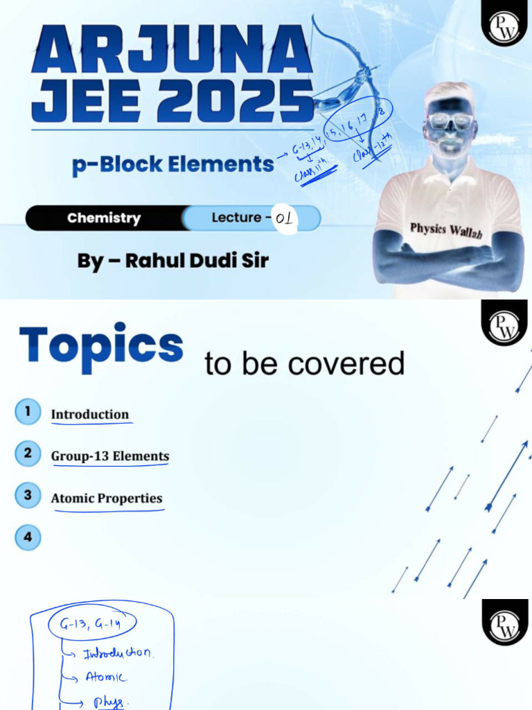P-Block Elements 01-05 - Class Notes - Arjuna JEE 2025-Invert-Merge | PDF