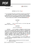 PHLegalPhar - RA 3720 | PDF | Food And Drug Administration