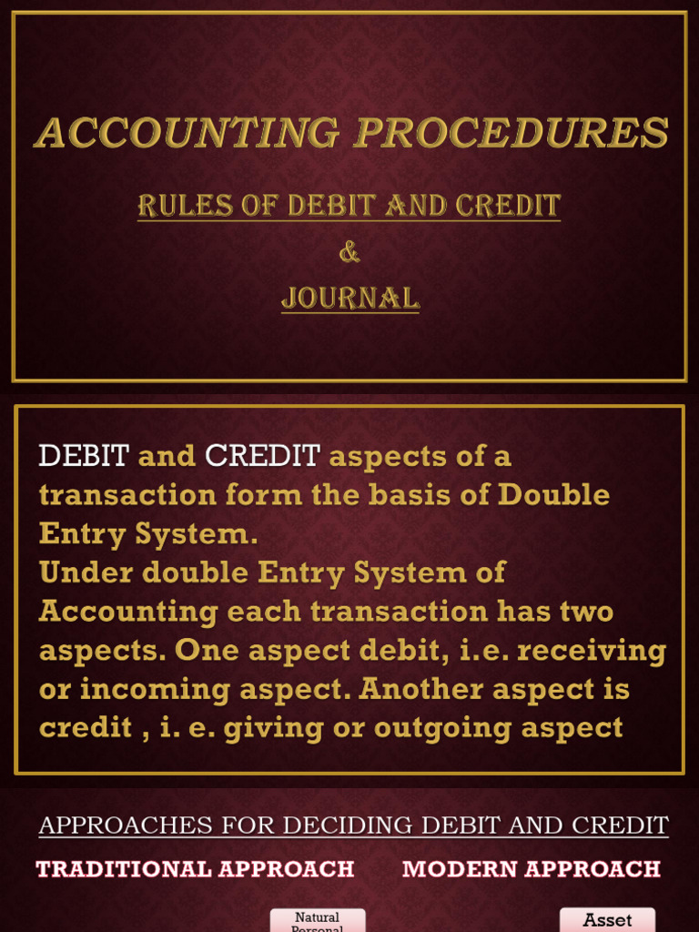 Debit and Credit Accounting Methods | PDF | Debits And Credits ...