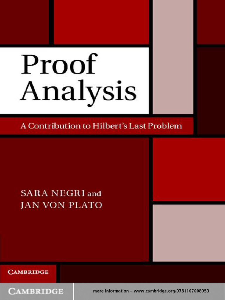 Proof Analysis in Logic and Geometry | PDF | Mathematical Logic | Axiom
