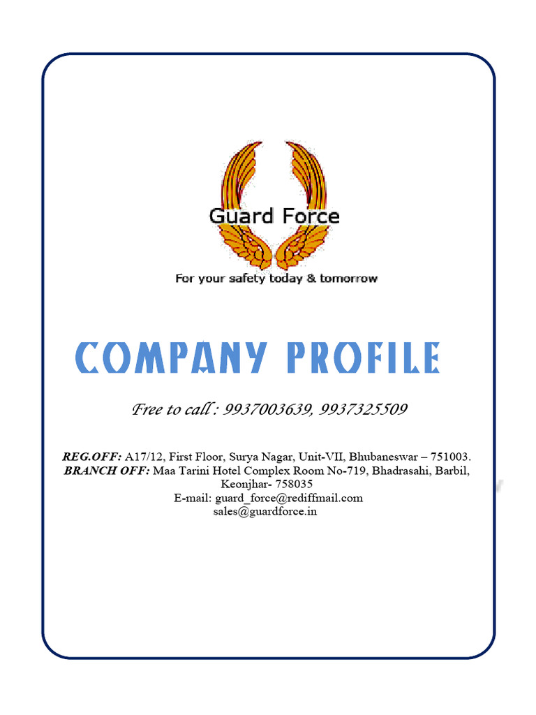 Gaurd Force Company Profile | PDF | Business