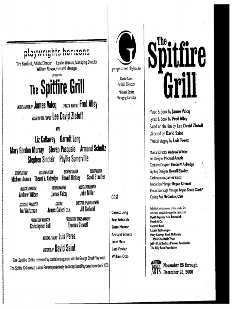 Spitfire Grill Script | PDF